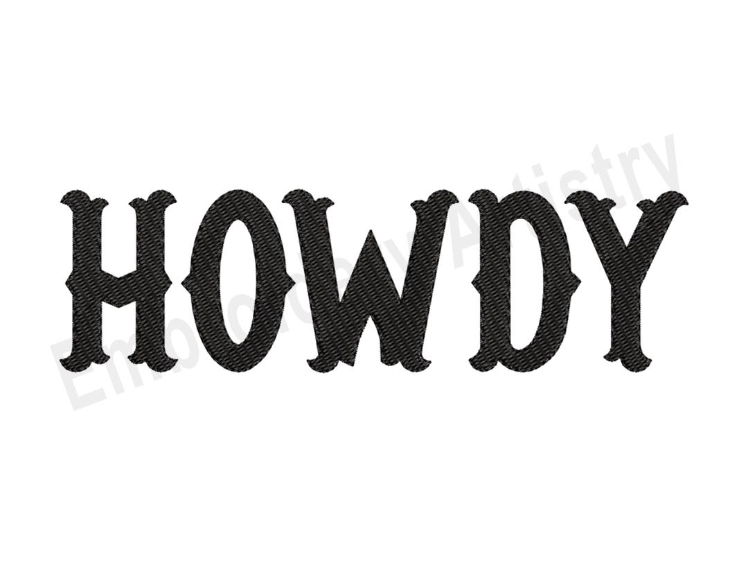 Howdy Embroidery Design. Cowboy Embroidery File. Cowgirl Embroidery ...