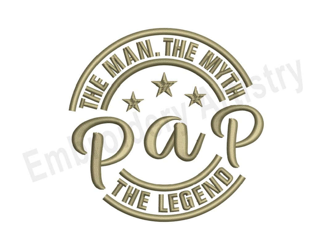 Pap Embroidery Design. Dad Embroidery File. Fathers Day Embroidery ...