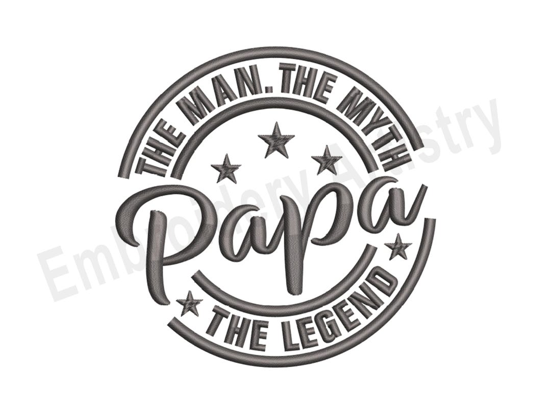 Papa Embroidery Design. Dad Embroidery File. Fathers Day Embroidery ...