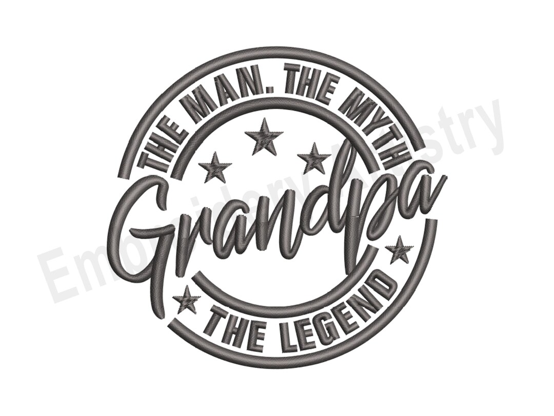 Grandpa Embroidery Design. Grandparents Embroidery File. Machine ...