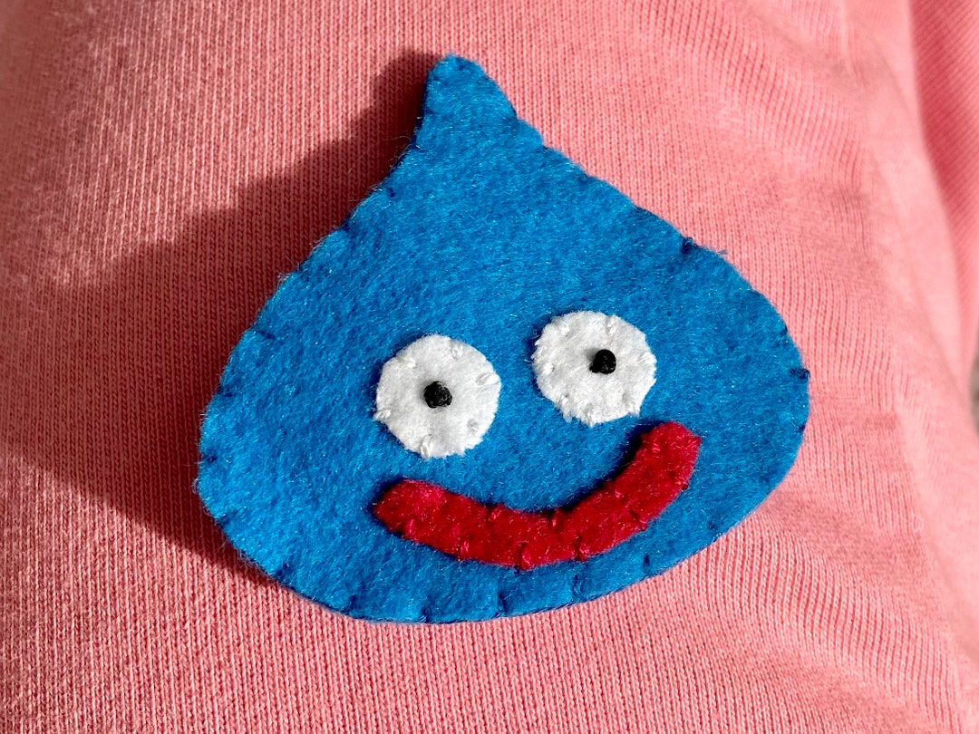Video Game Slime Felt Pin, Blue Slime RPG Accessory, Nerdy Gamer ...