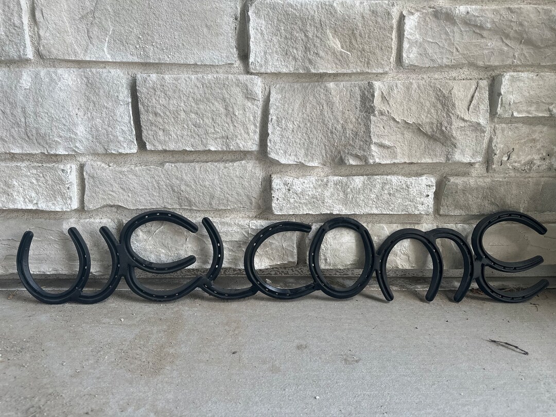 Horseshoe Welcome Sign - Etsy