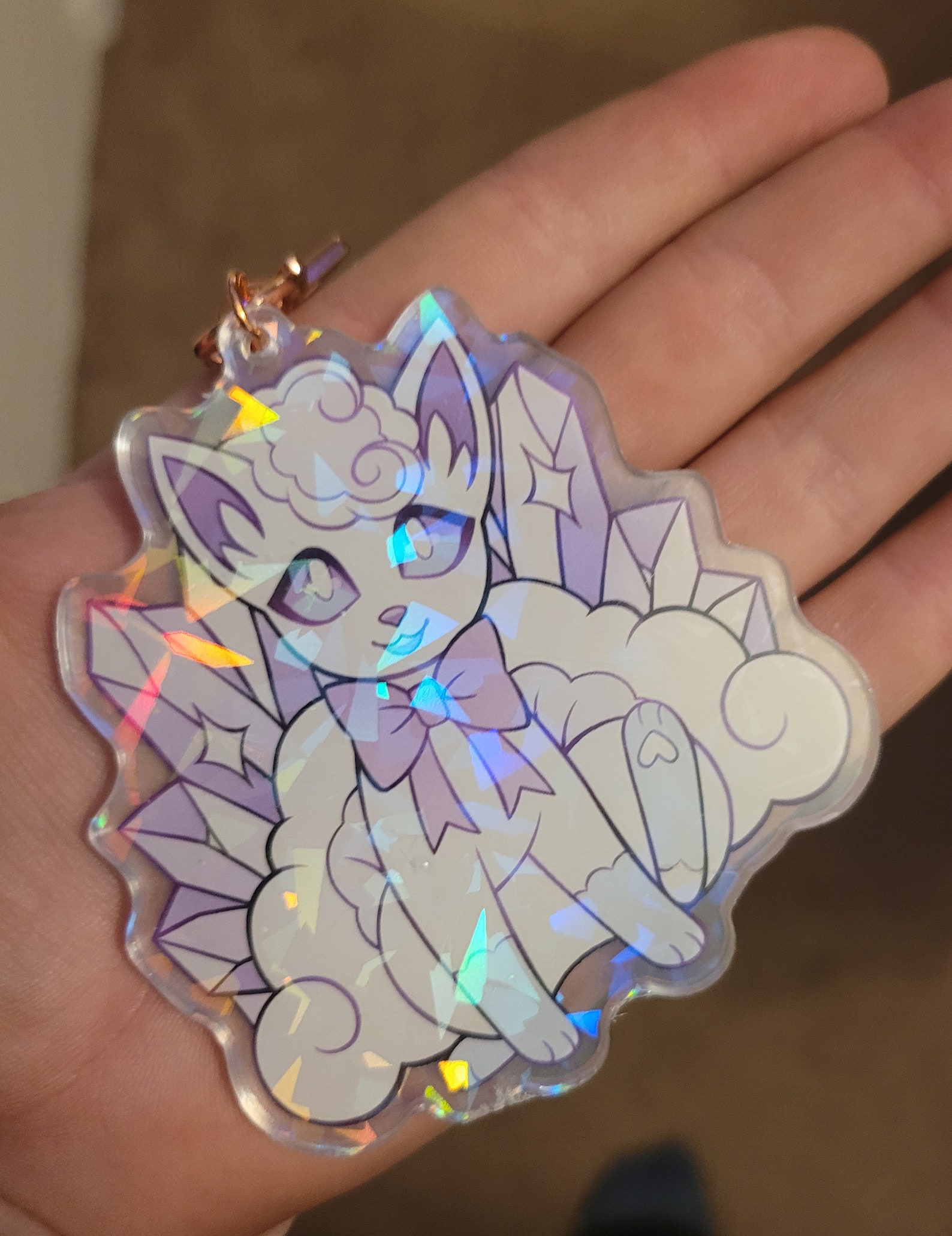 Shiny Alolan Vulpix Acrylic Keychain | Etsy