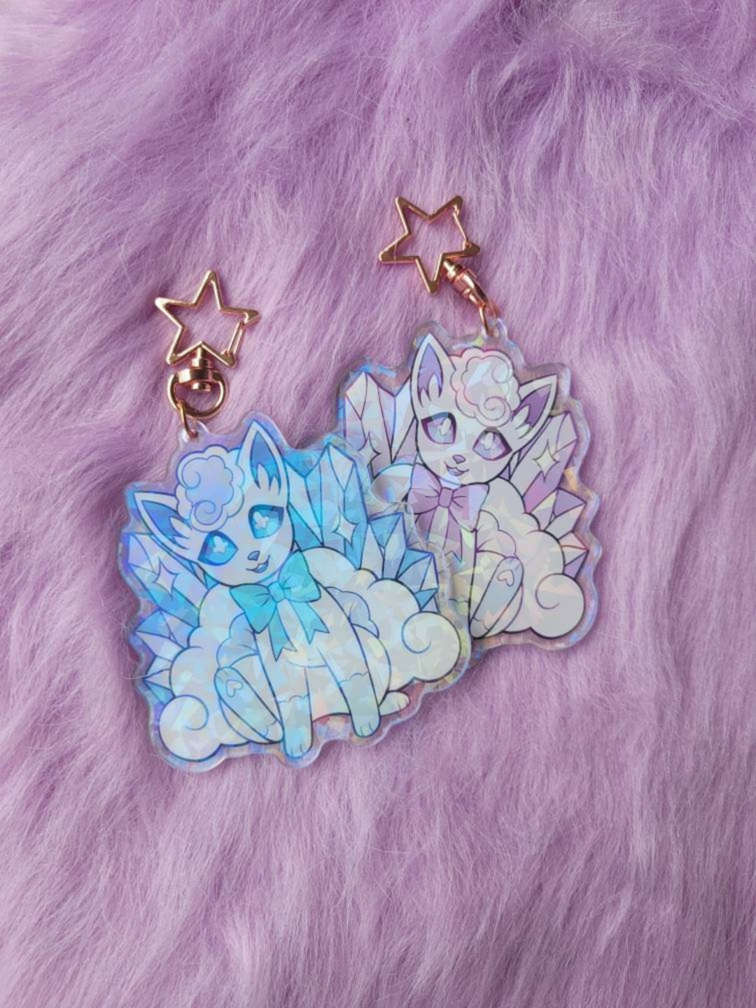 Shiny Alolan Vulpix Acrylic Keychain - Etsy