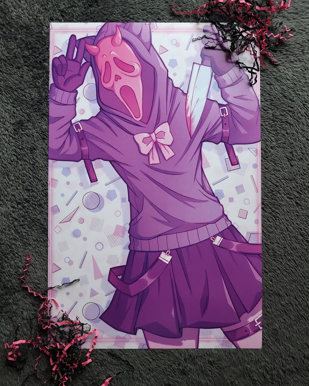 Neko Ghost Face Poster - Etsy Australia