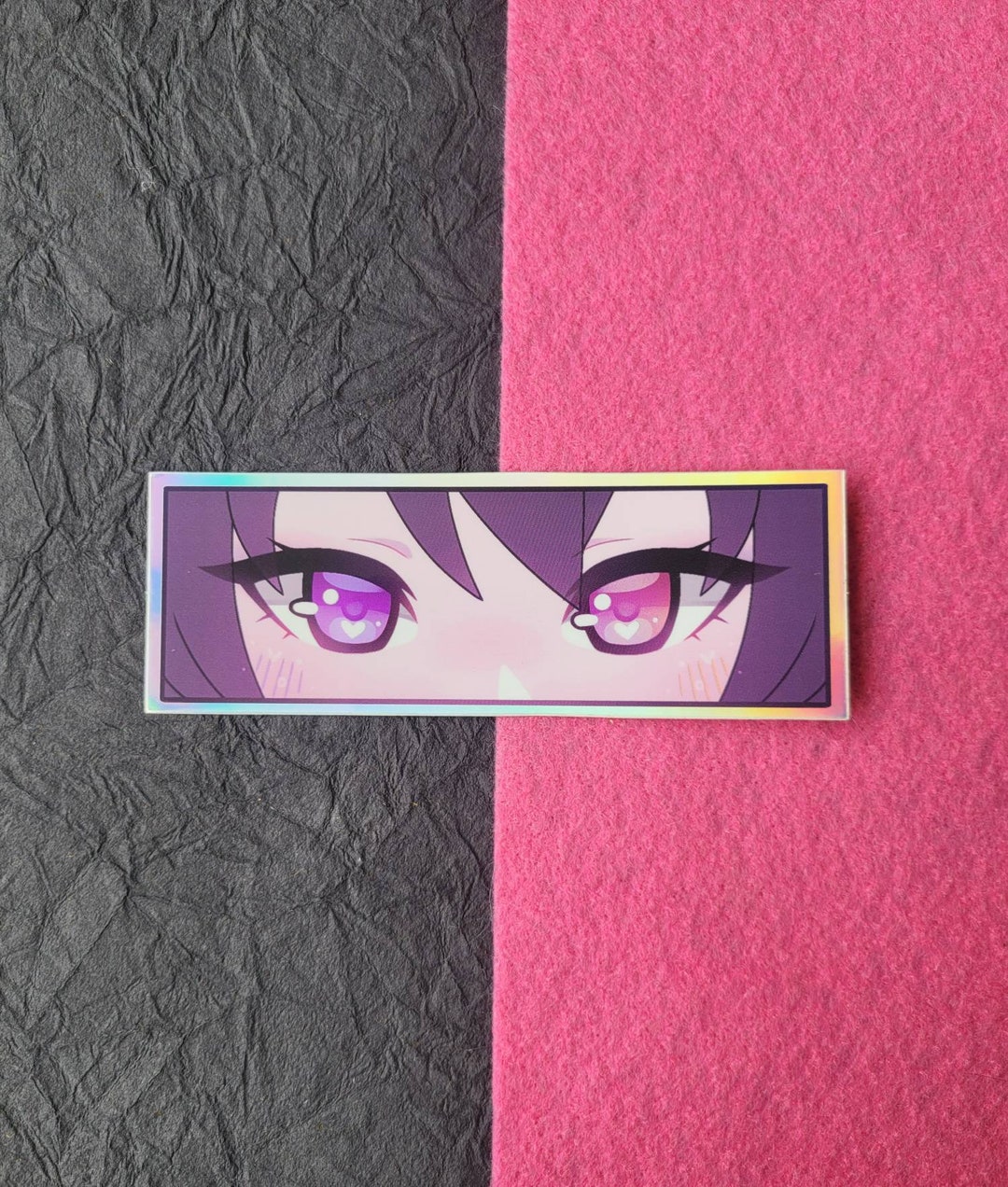 Pinks Eyes Holographic Vinyl Sticker - Etsy