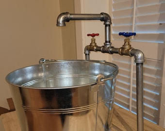 Galvanized Bucket Sink - Etsy