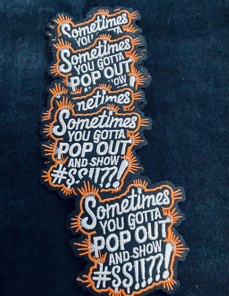 Edgy "pop Out and Show" Embroidery Patch: Sassy Attitude, Iron-on - Etsy