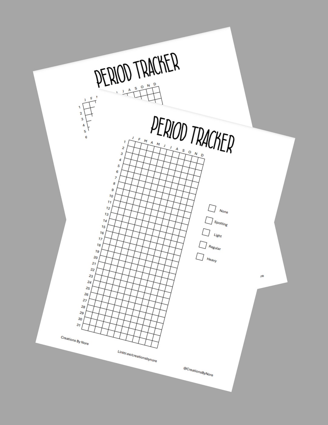 Minimalist Period Tracker - Etsy