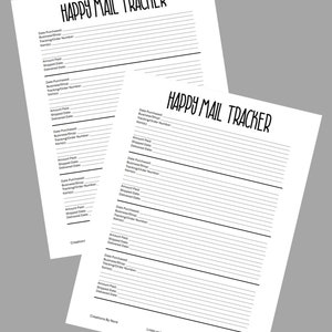 Minimalist Happy Mail Tracker - Etsy