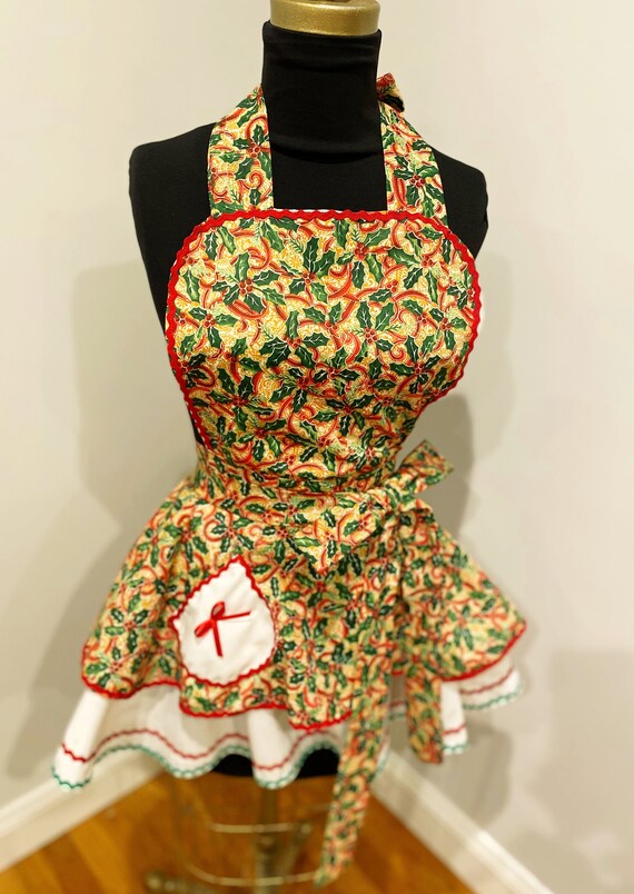 Christmas Apron Holiday Apron Making Your Holidays a Merry - Etsy