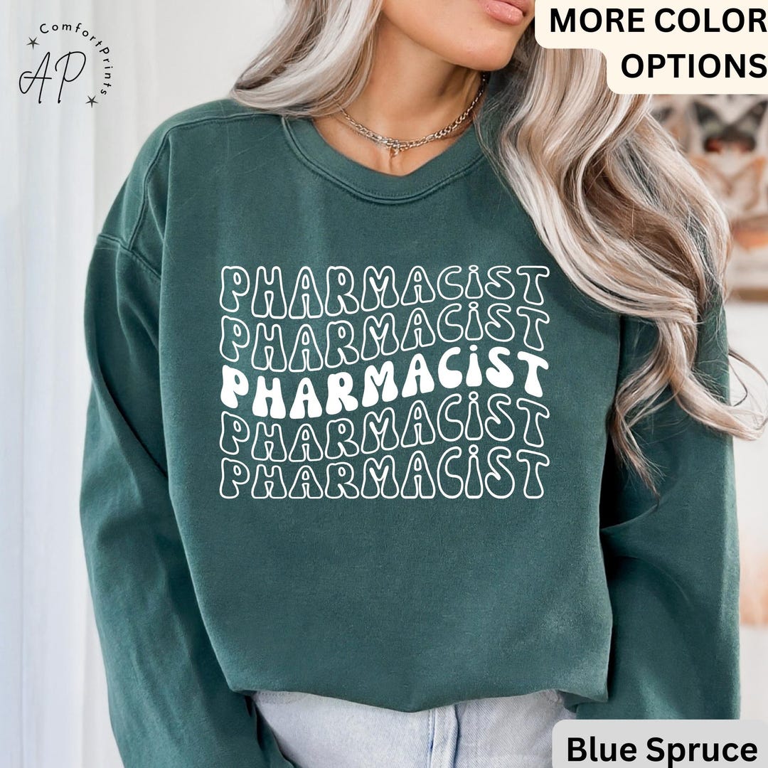 Retro Pharmacist Comfort Colors Sweatshirt: Pharmacy Grad Gift - Etsy