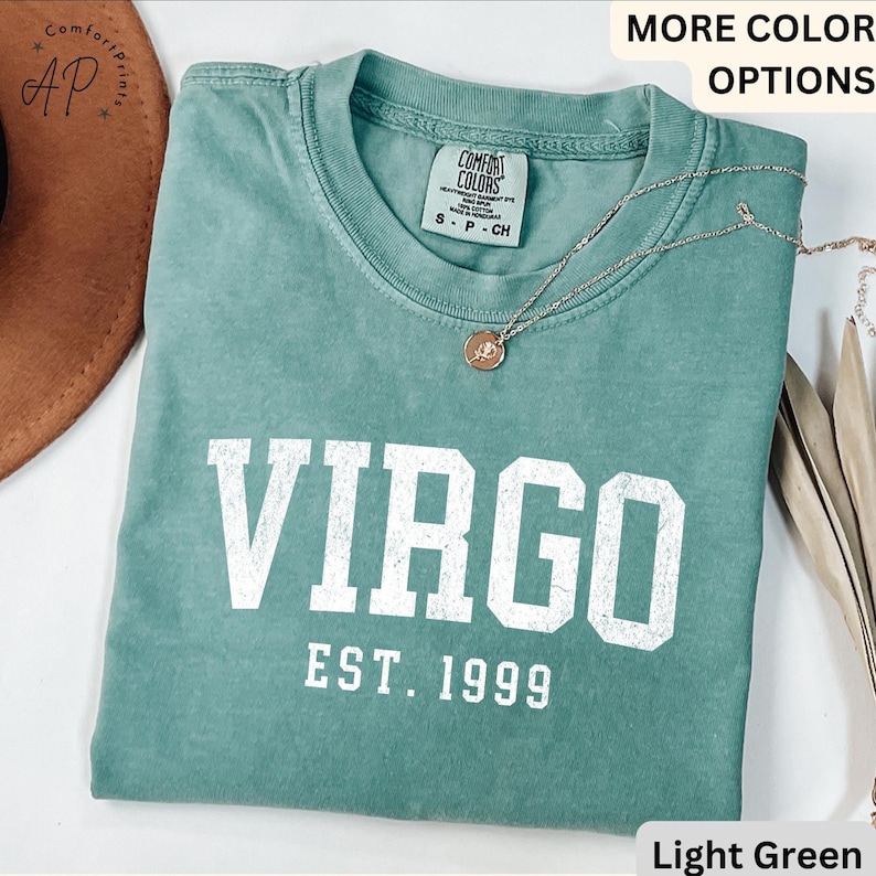 Custom Virgo Comfort Colors® T-shirt, Personalized Virgo Horoscope ...