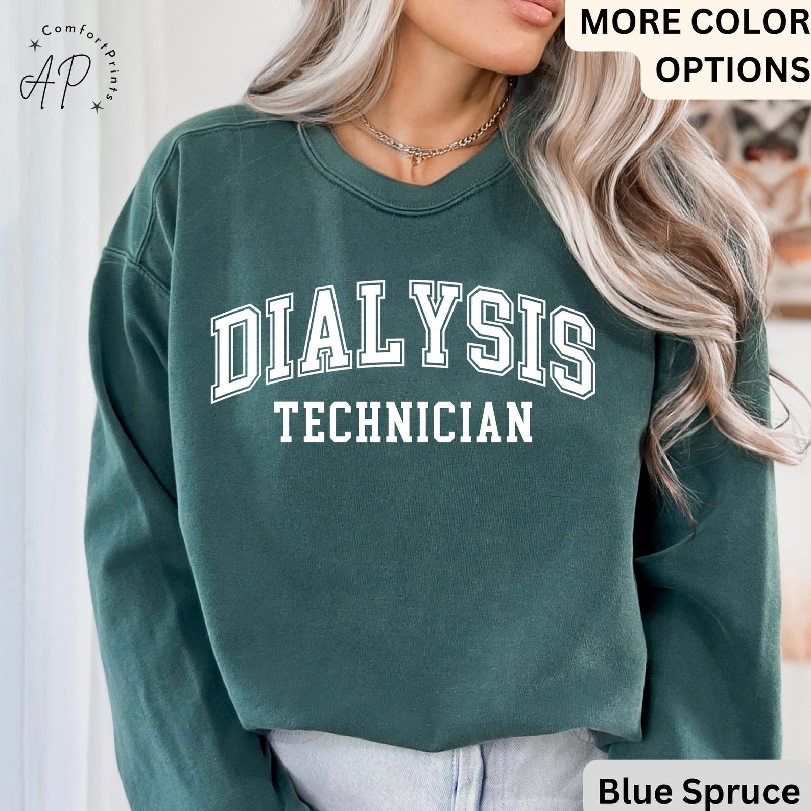 Dialysis Technician Comfort Colors® Sweatshirt, Dialysis Tech Sweater ...