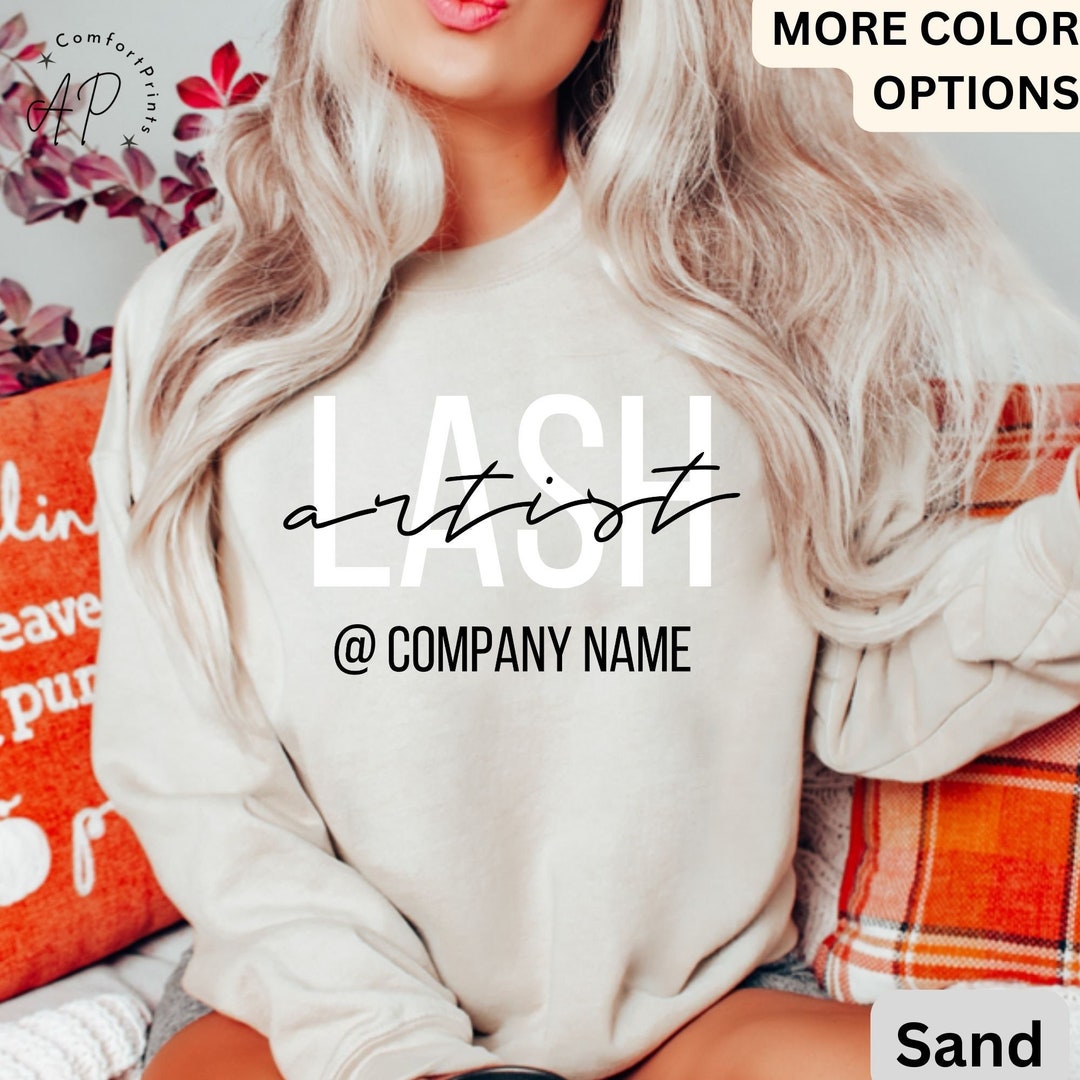 Custom Lash Artist Sweatshirt, Personalized Lash Boss Sweater, Eyelash ...