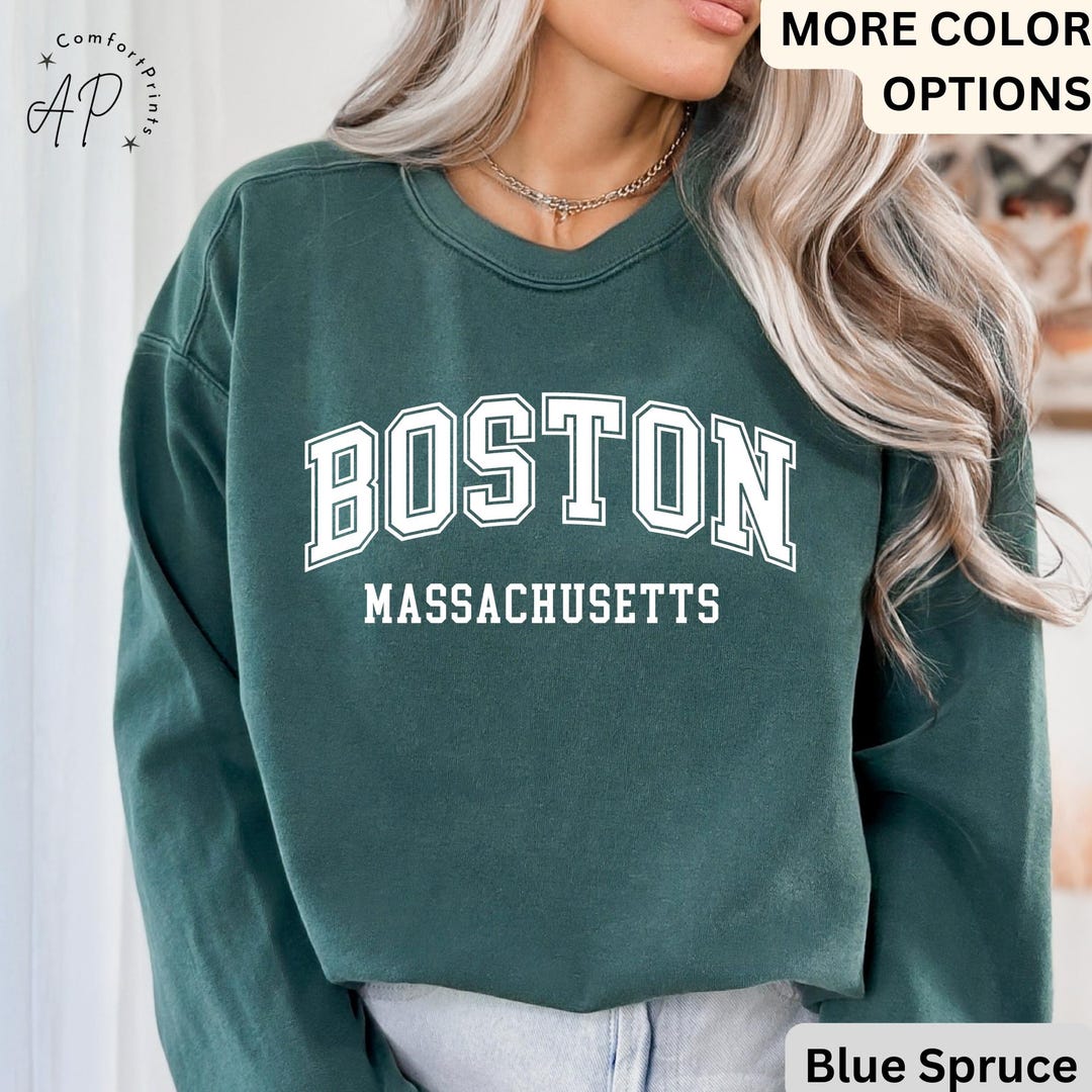 Boston Massachusetts Comfort Colors® Sweatshirt, Boston MA Sweater ...