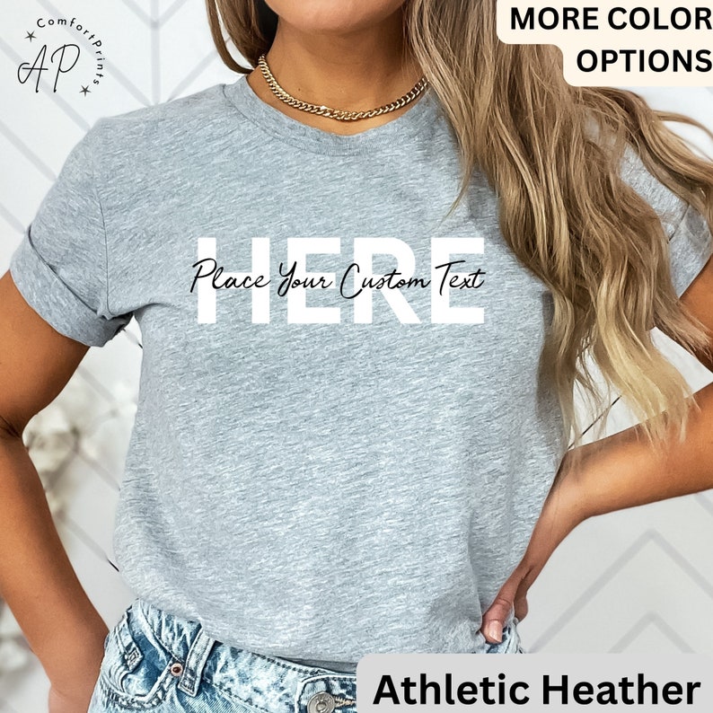 Custom Text T-shirt, Custom Shirt, Personalized Shirt, Your Text Shirt ...