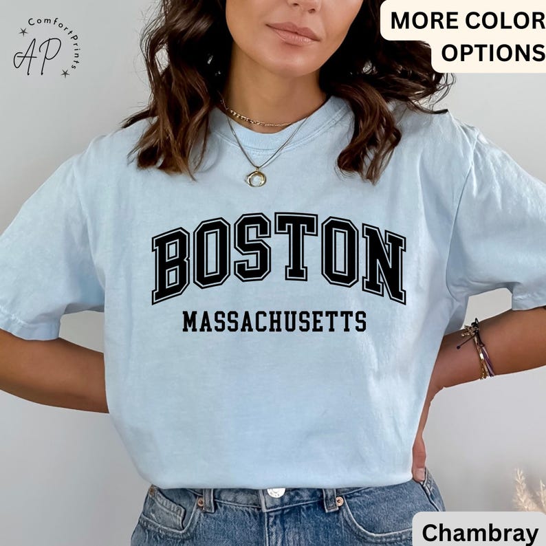 Boston Massachusetts Comfort Colors® Shirt, Boston MA T-shirt ...