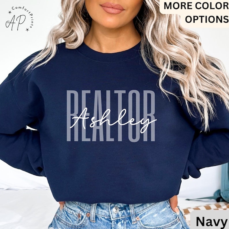 Personalized Realtor Sweatshirt: Real Estate Agent Gift - Etsy