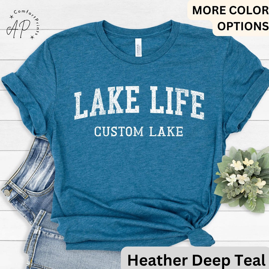 Personalized Lake Life T-shirt, Custom Lake House Shirt, Lake Vacation ...