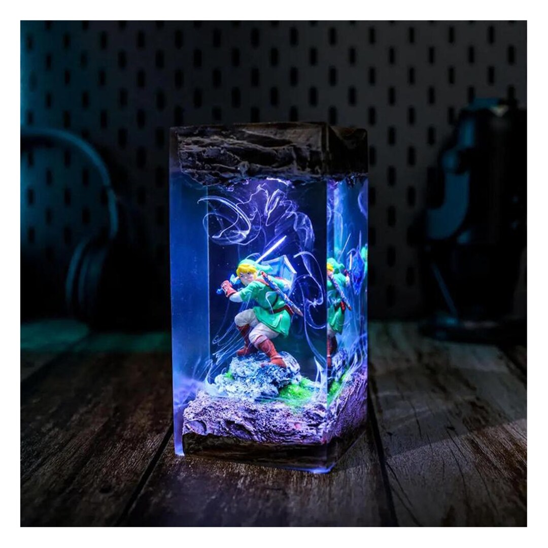 The Legend of Ze.lda Link Epoxy Resin Lamp, Resin Art, Zelda Gift ...