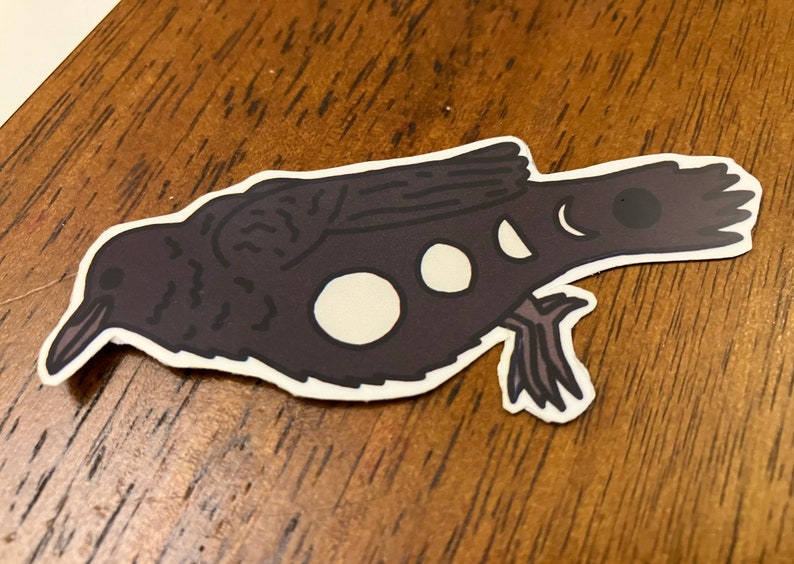 Lunar Phases Raven Sticker - Moon Phase Animal Stickers - Etsy