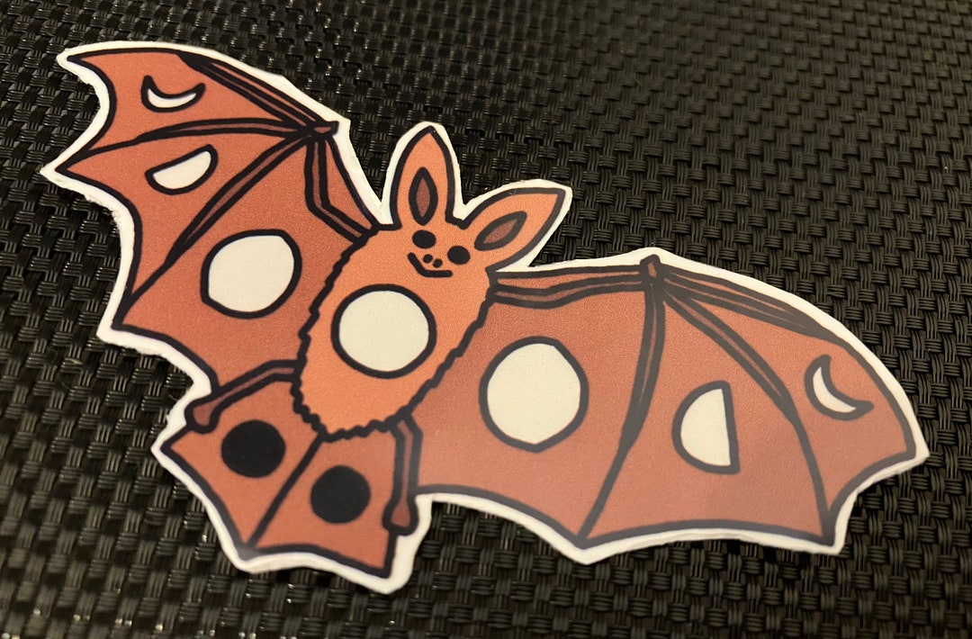 Lunar Phases Bat Sticker - Moon Phase Animal Stickers - Etsy