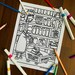 Giraffe Librarian Digital Download Coloring Page Funny Cute Animals PDF ...
