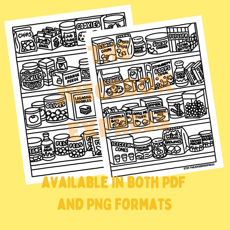 Oh Just Some Food in My Kitchen Coloring Pages Digital Download | Funny ...