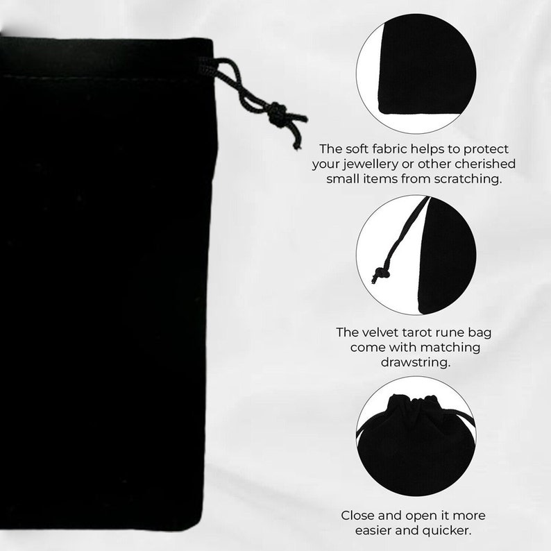 Elegant Black Velvet Drawstring Pouch – Small Bag for Stylish Jewelry ...