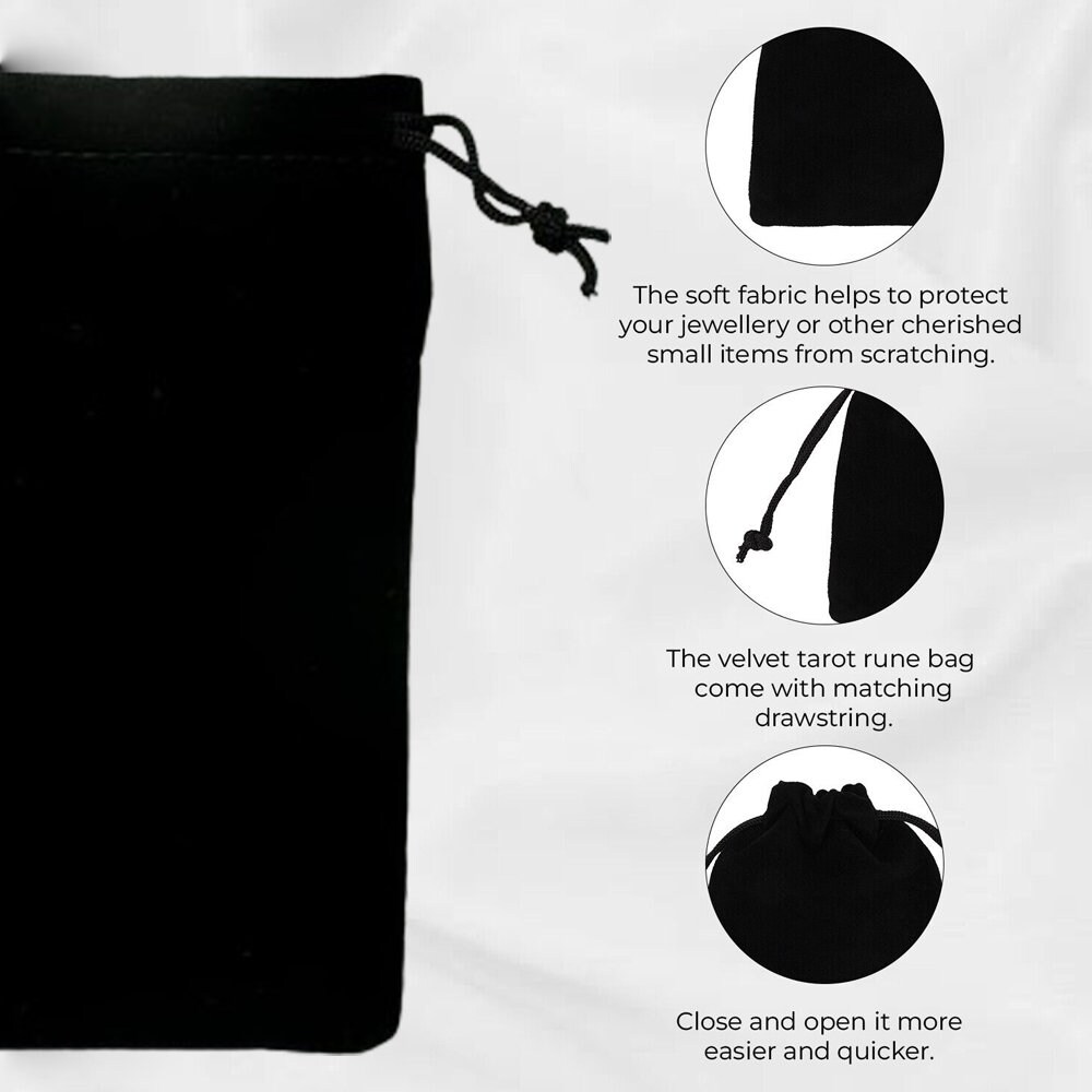 Elegant Black Velvet Drawstring Pouch – Small Bag for Stylish Jewelry ...