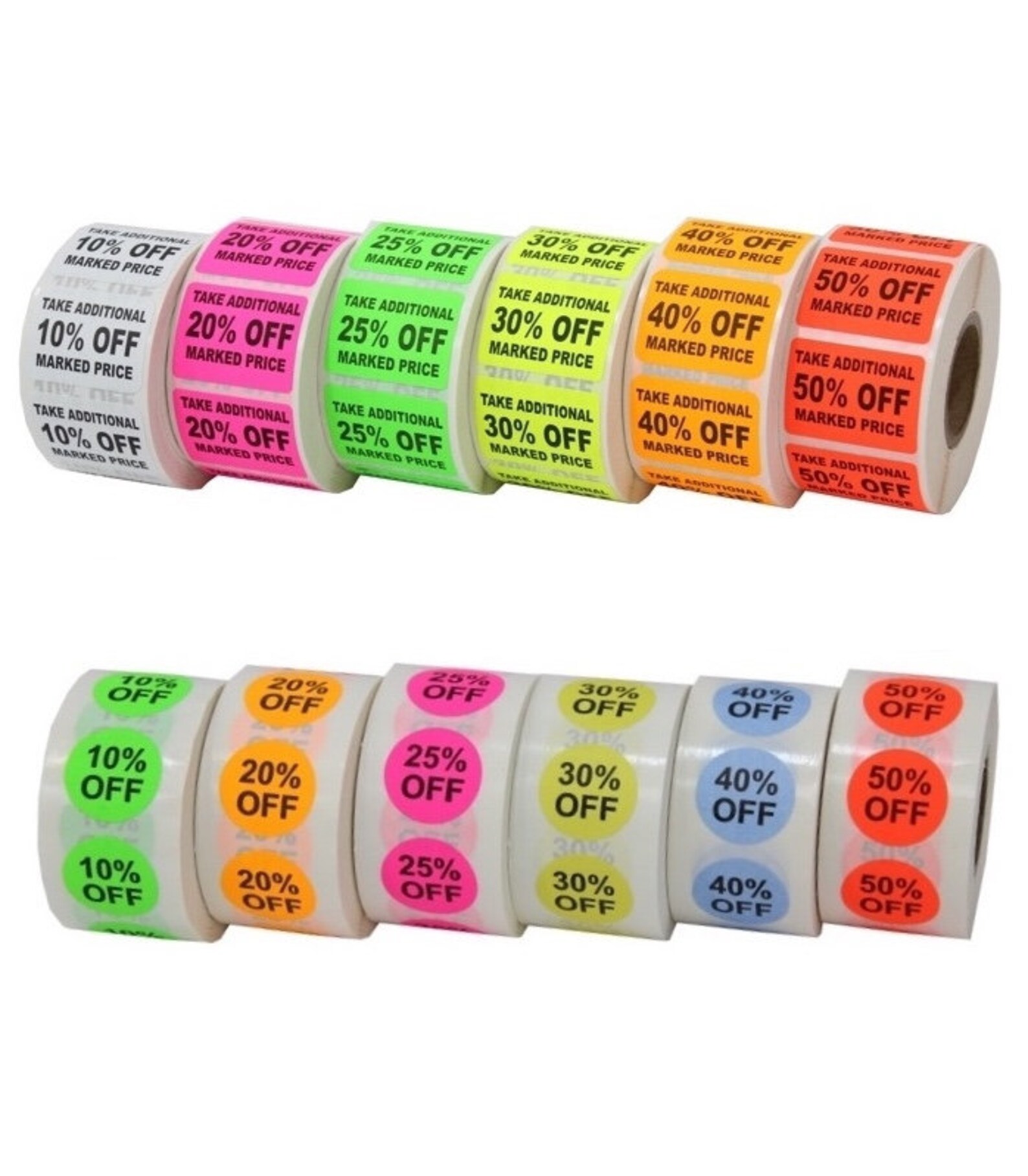 Discount Percent off Adhesive Sale Markdown Labels % OFF Stickers 500 ...