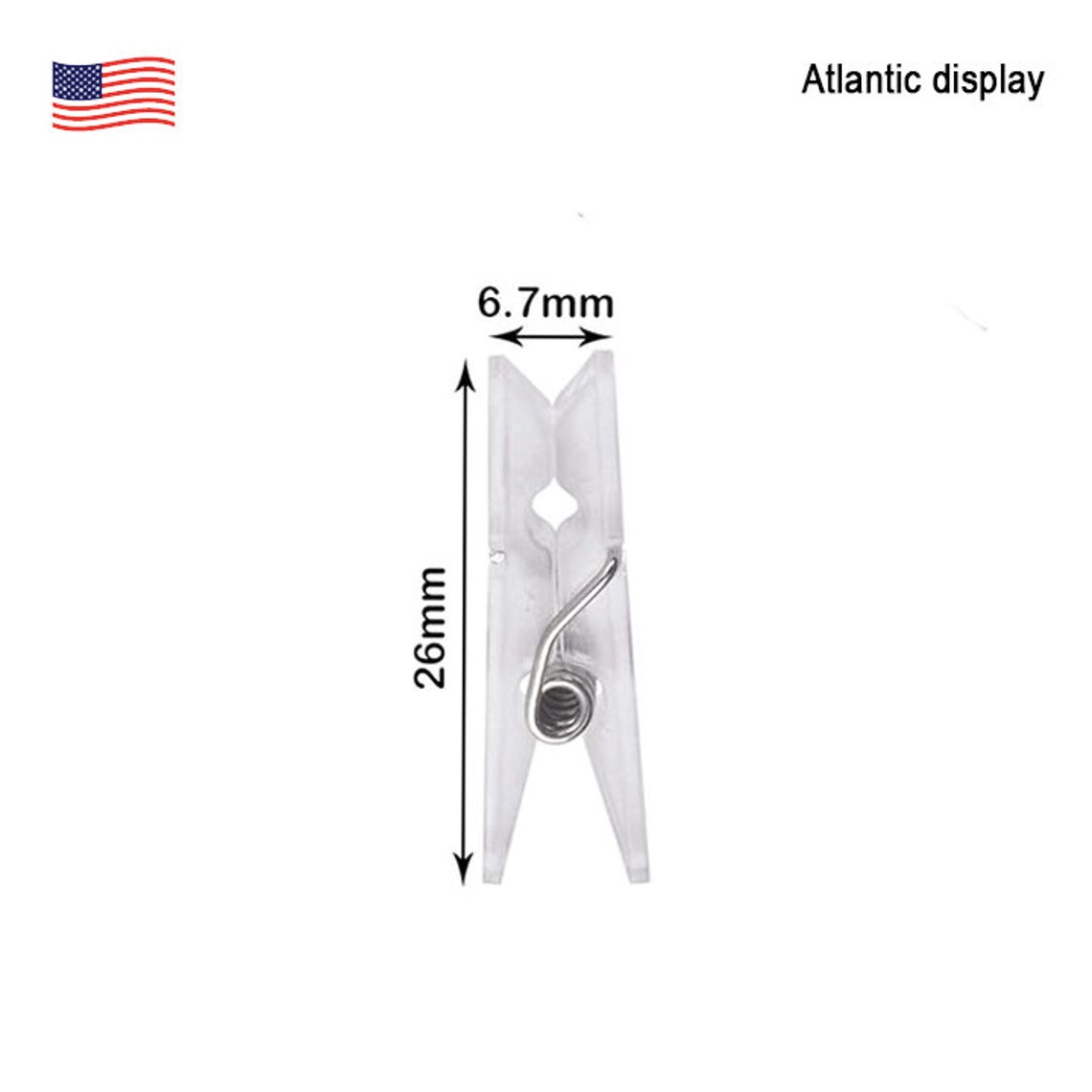 20 Pieces Clear Plastic Utility Paper Clip, Photo Paper Peg Pin ...