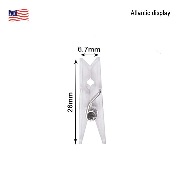 20 Pieces Clear Plastic Utility Paper Clip, Photo Paper Peg Pin ...