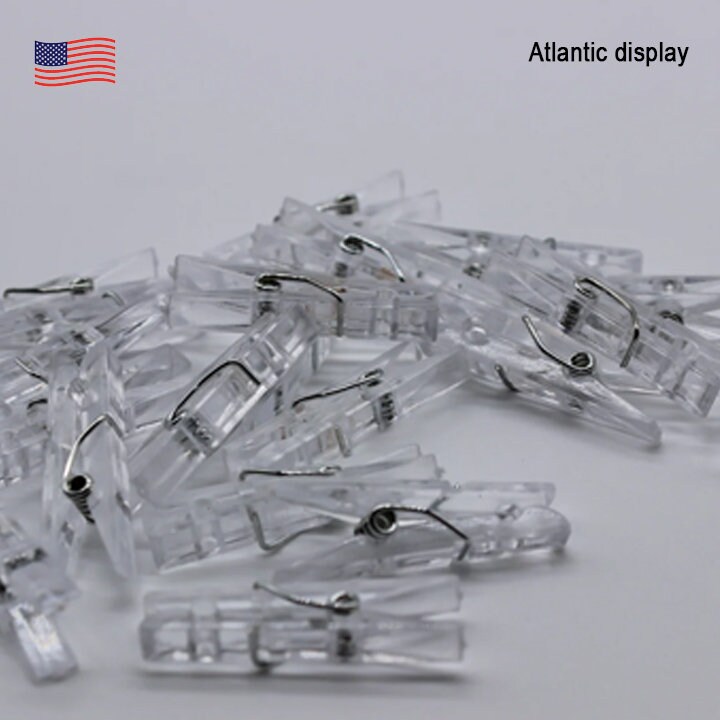 20 Pieces Clear Plastic Utility Paper Clip, Photo Paper Peg Pin ...