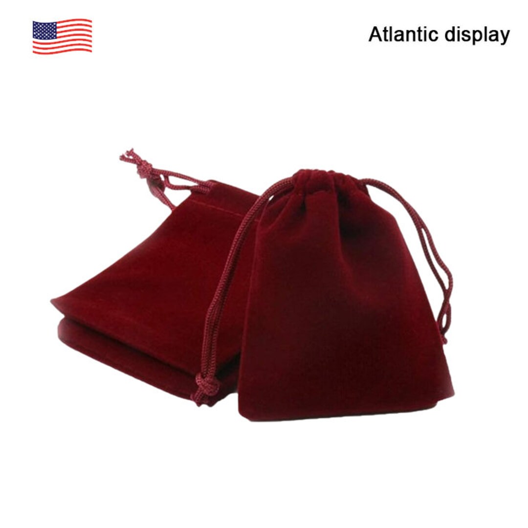 Classy Single-pack Red Velvet Drawstring Pouch A Tiny Handbag for Chic ...
