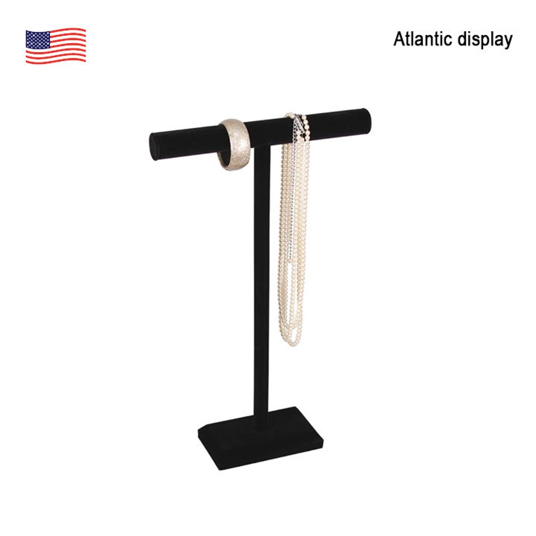 Amazing T-bar Black Velvet Jewelry Rack: A Stylish Organizer for Men's ...