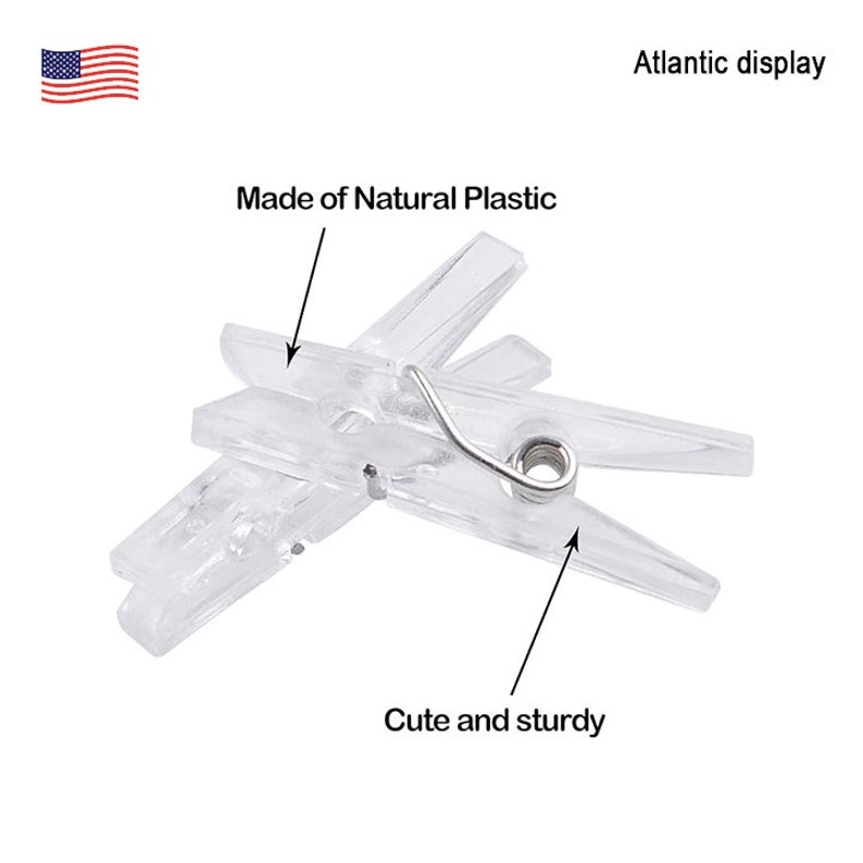 20 Pieces Clear Plastic Utility Paper Clip, Photo Paper Peg Pin ...