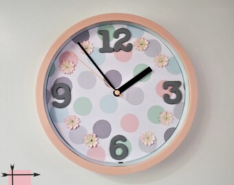 Polka Dot Clock | Etsy