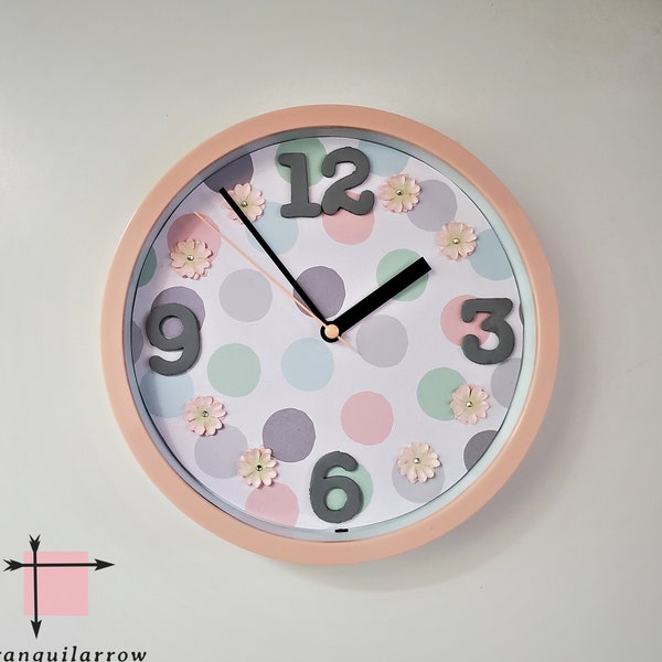 Polka Dot Clock - Etsy