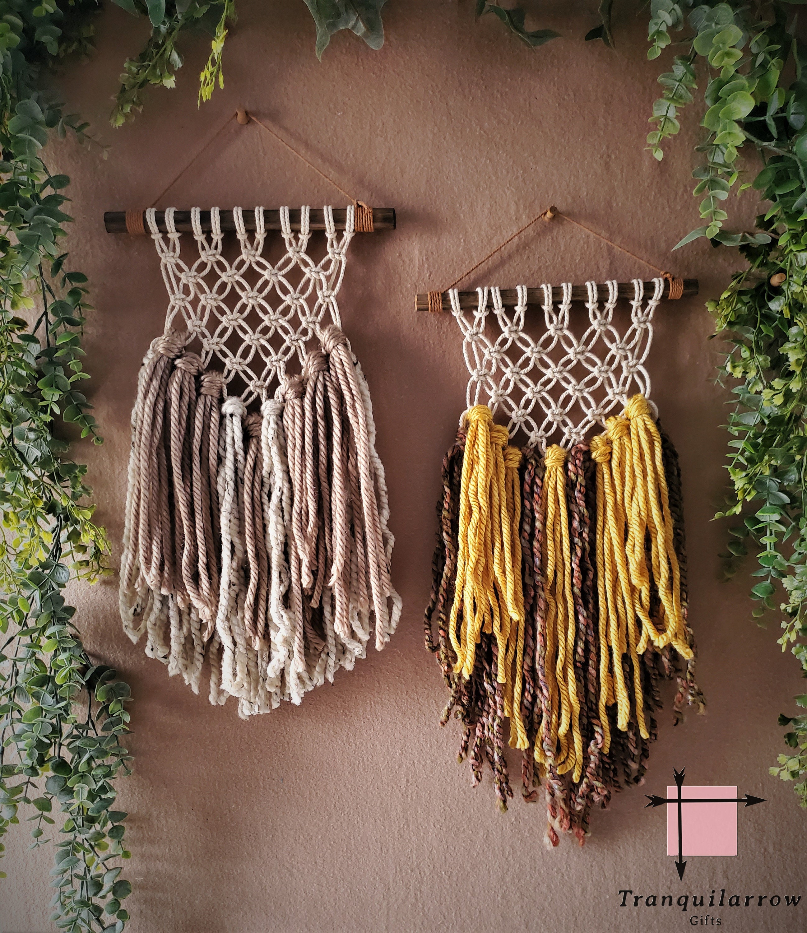 Macrame Net Yarn Wall Hanging, Kitchen Living Room Bedroom Bohemian ...
