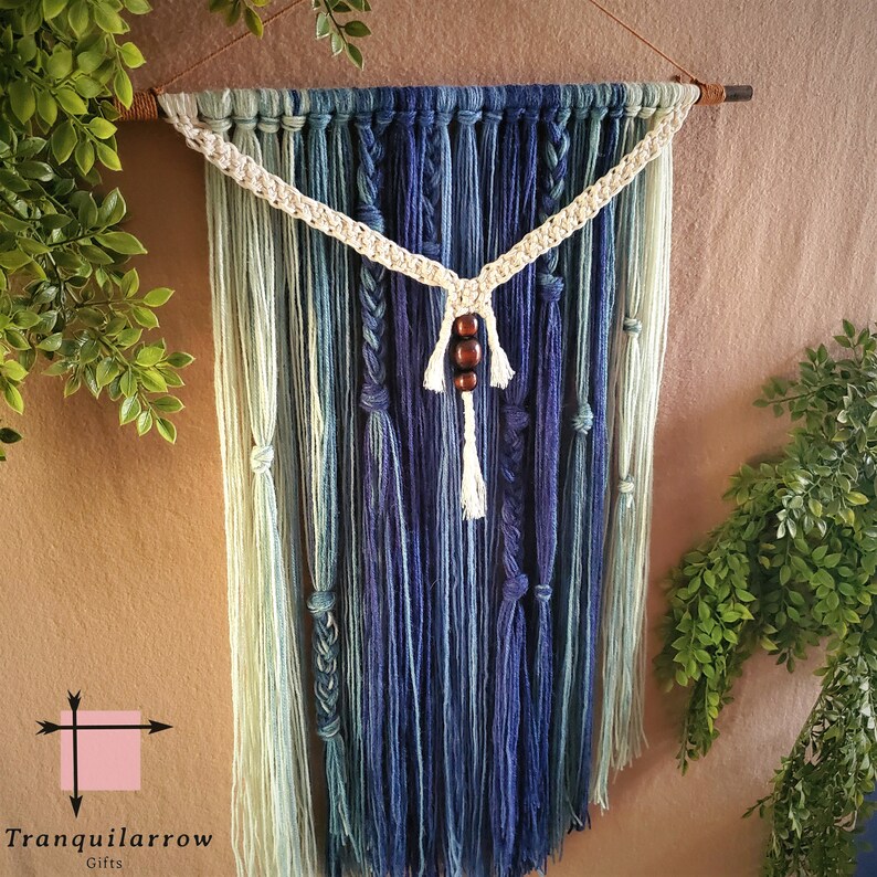 Macrame Colorful Wall Decor Yarn and Macrame Wall Hanging - Etsy