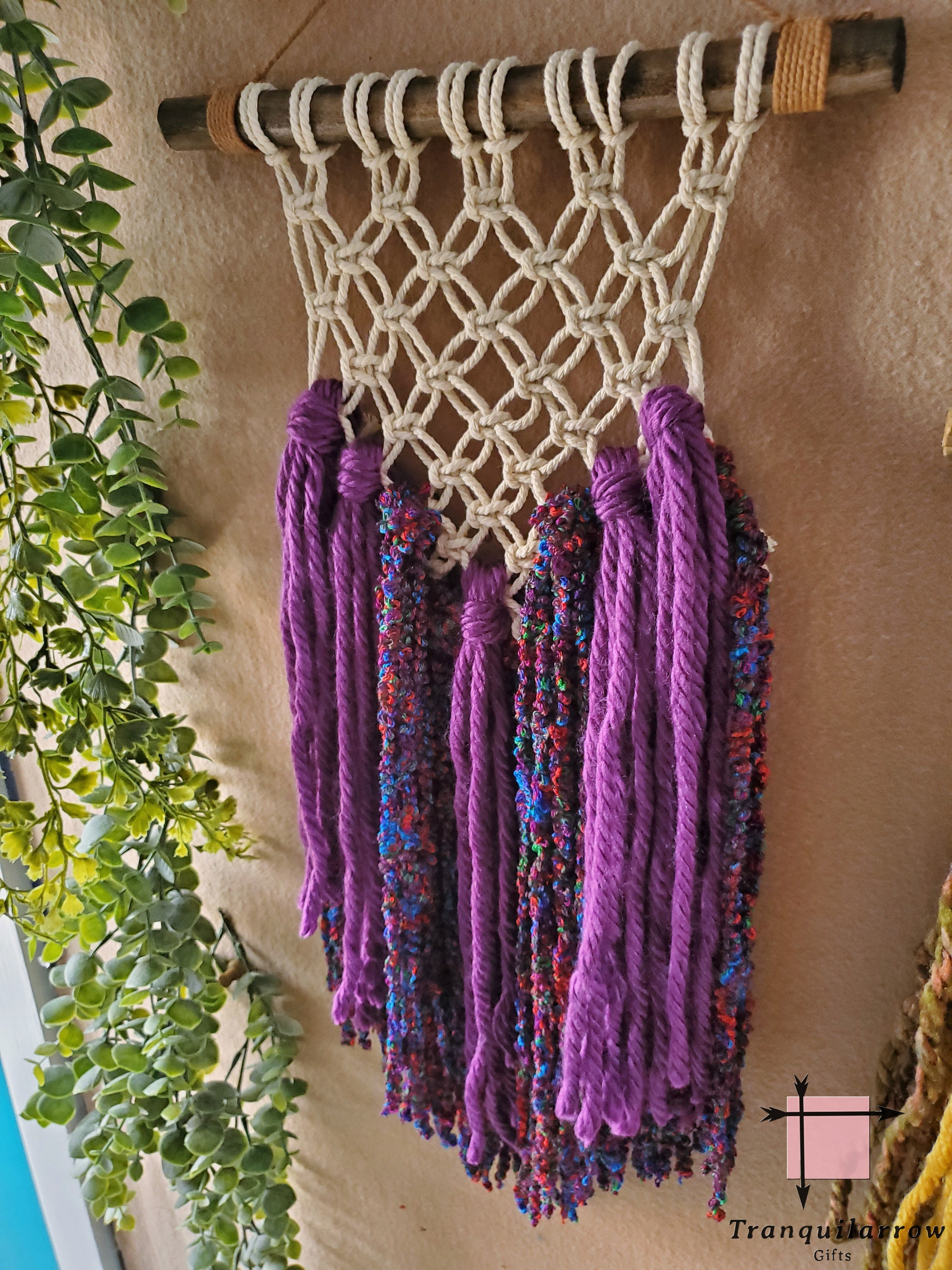 Macrame Net Yarn Wall Hanging, Kitchen Living Room Bedroom Bohemian ...