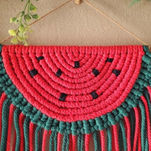 Macrame Watermelon Summer Wall Hanging Decoration, Colorful Summertime ...