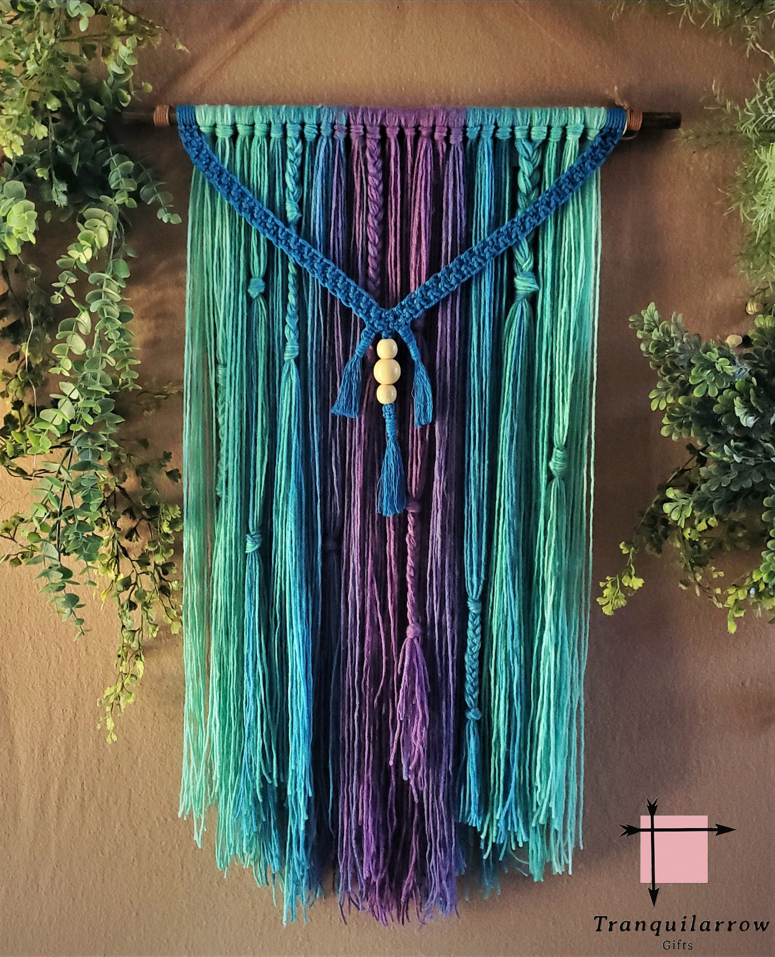 Colorful Macrame Wall Hanging, Bohemian Yarn Decor - Etsy