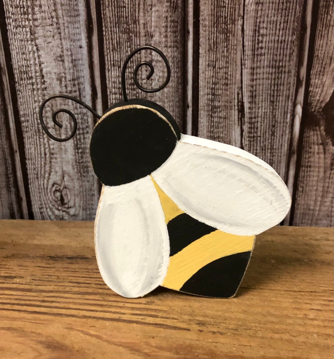 Hand Painted Bumble Bee Decor: Wood Tiered Tray Accent - Etsy