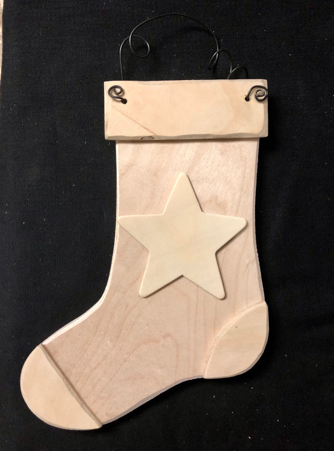 Stocking With Star - Wood Stocking - Wood Craft Kit - Christmas Craft ...