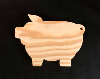 Wood Pig Decor | Etsy