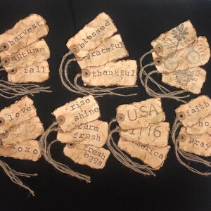 Vintage Style Tags- Paper Tags - Stamped Tags - Etsy