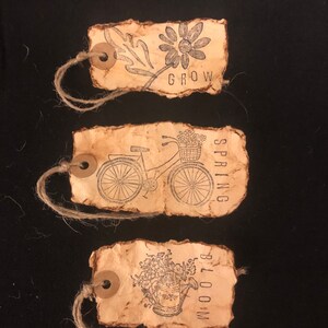 Vintage Style Tags- Paper Tags - Stamped Tags - Etsy